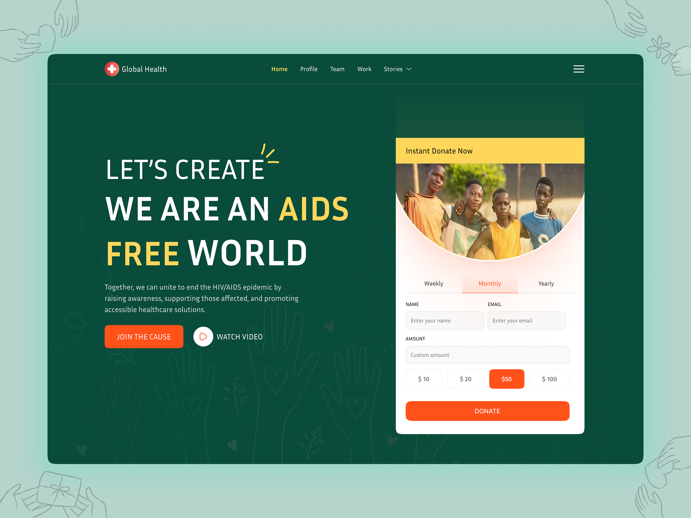 Donation Website by Shasanko Creations on Dribbble