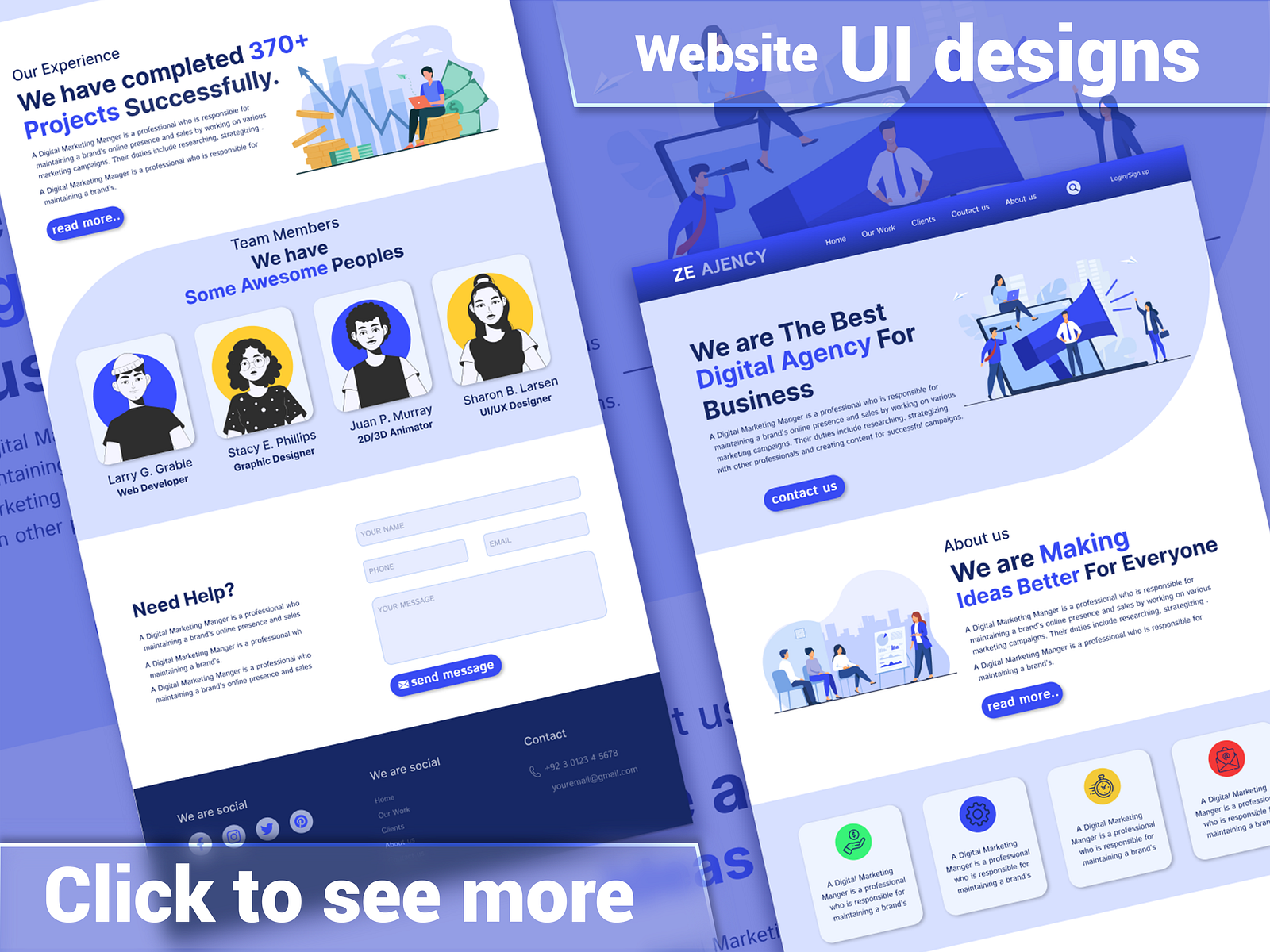 Website UI designs by Design Zeros on Dribbble