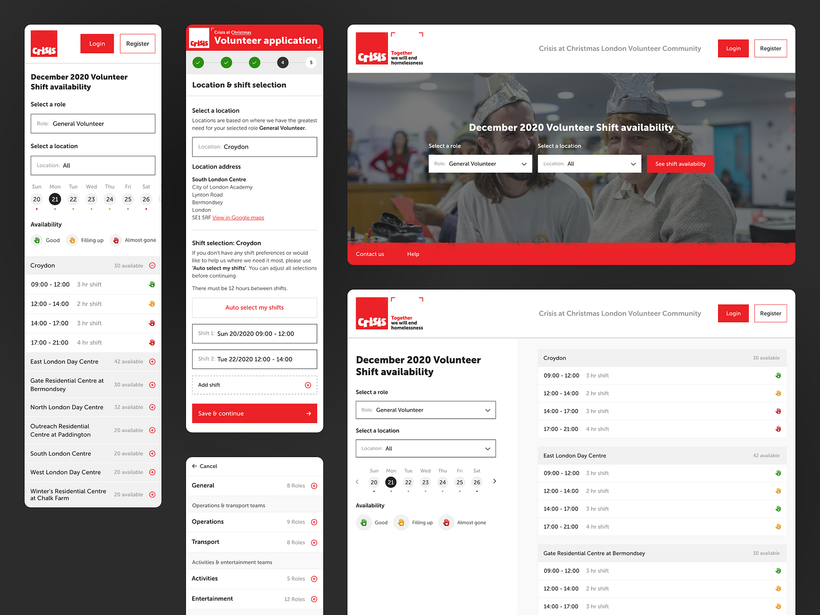 Web app - Volunteer application concept by Jim Rayfield on Dribbble