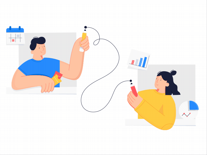 Attendify cover illustration by Halyna Voloshanenko on Dribbble