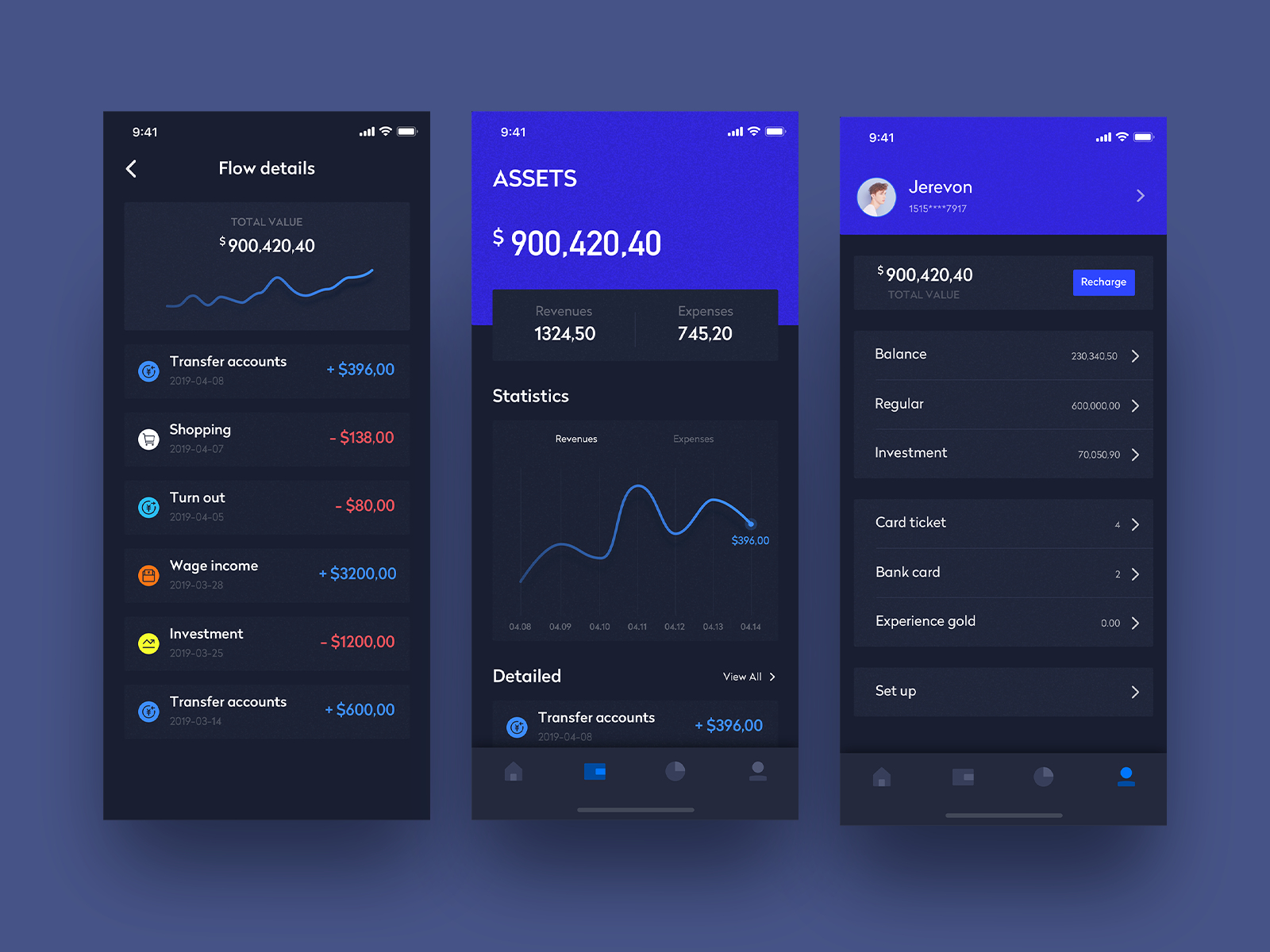 Financial app by Jerevon for CoCo on Dribbble