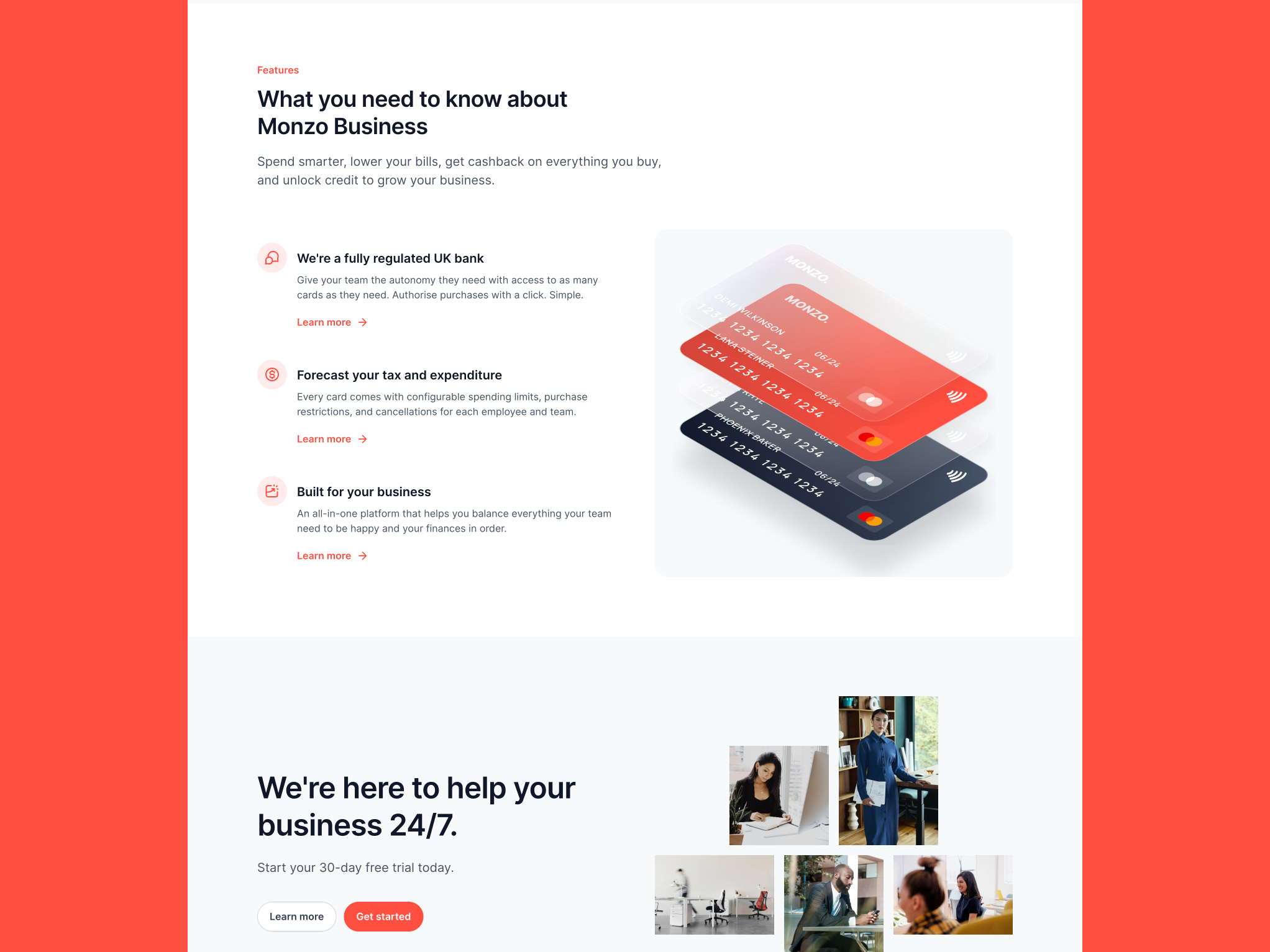 Monzo Business Landing Page Re-design Exploration by Elliot Rylands on ...