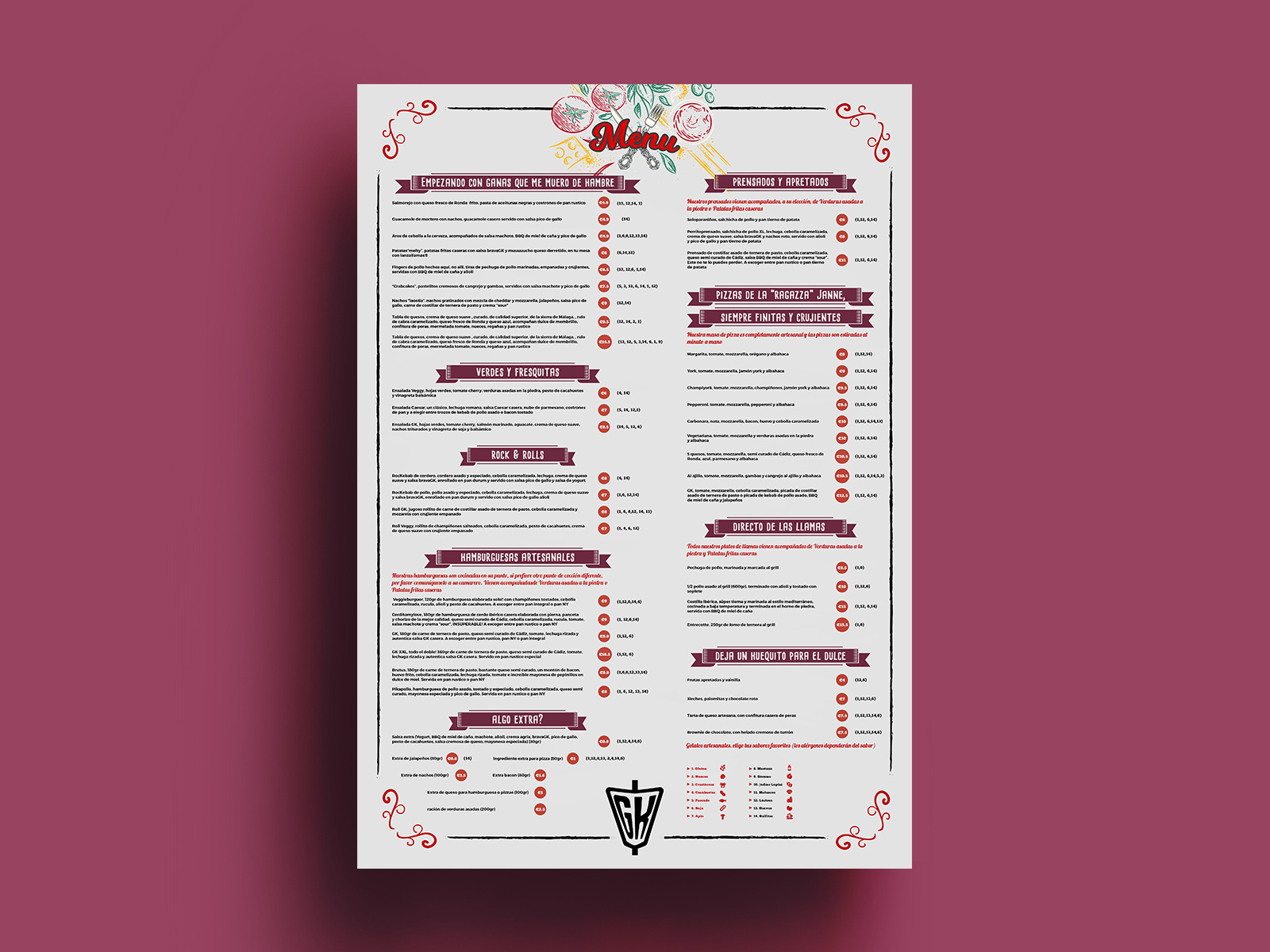 GK Menu Card Design by Yummy Menus on Dribbble