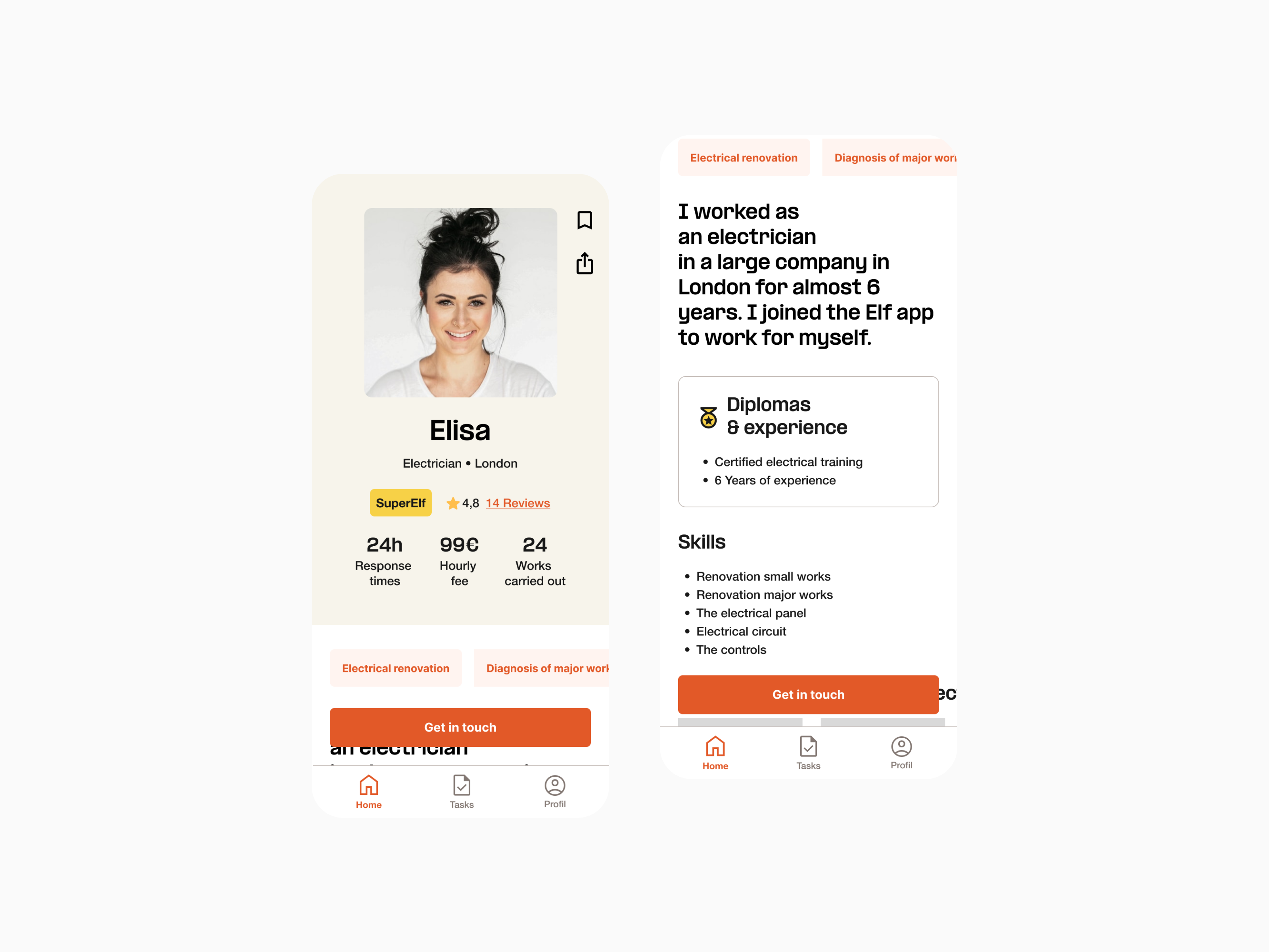 Elf - Small works concept app by Samuel C. on Dribbble