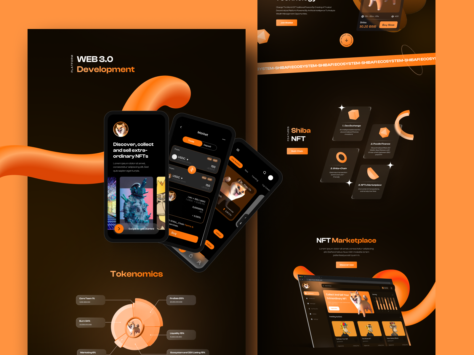 SHIBA NFT WEBSITE - WEBSITE UI DESIGN - UI UX DESIGN IN FIGMA by ...