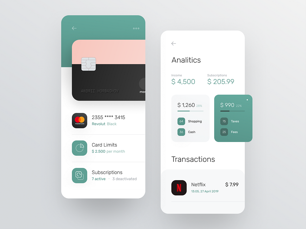 Card details for banking app by Brave Wings 🔥 on Dribbble