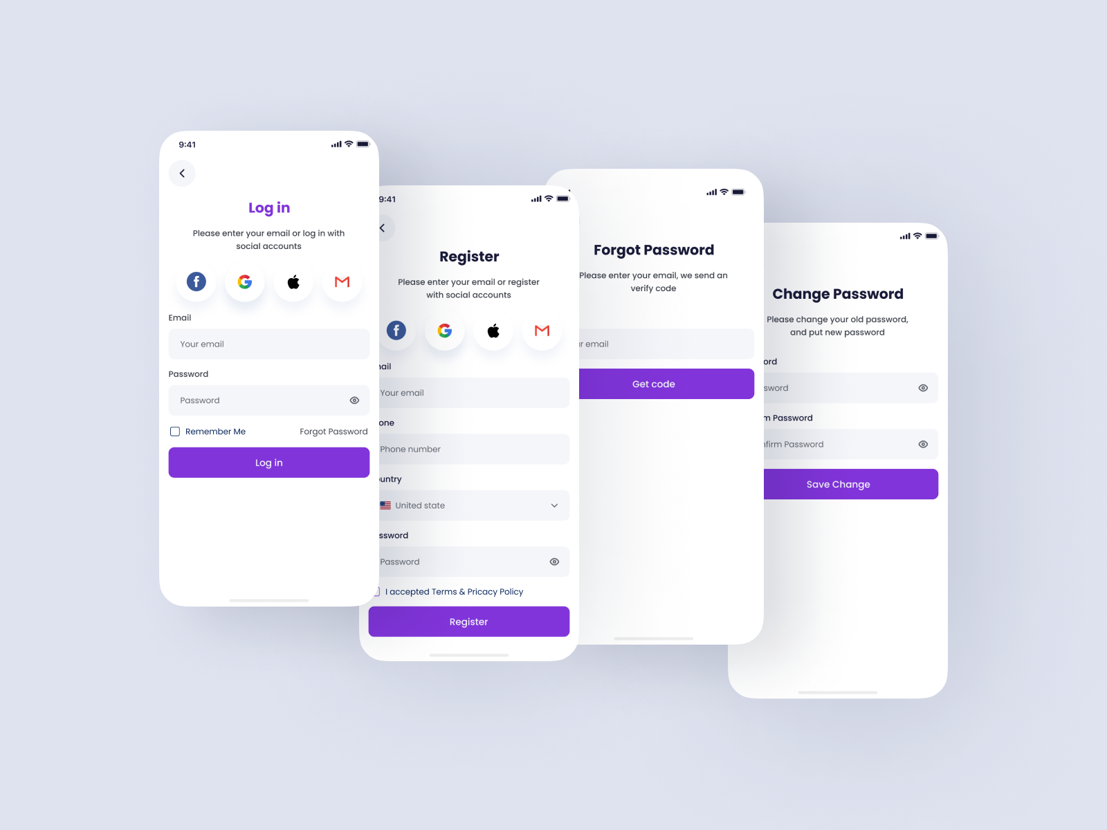 Authentication UI Design by Md Arafat Ul Alam on Dribbble