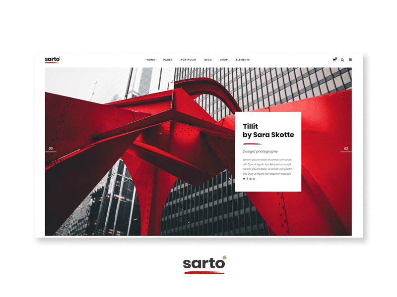 Sarto Architecture Home by Lisa Borer for Qode Interactive on Dribbble