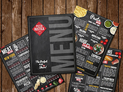 Pizza Rustica Menu Design by Daniel Bracamonte on Dribbble