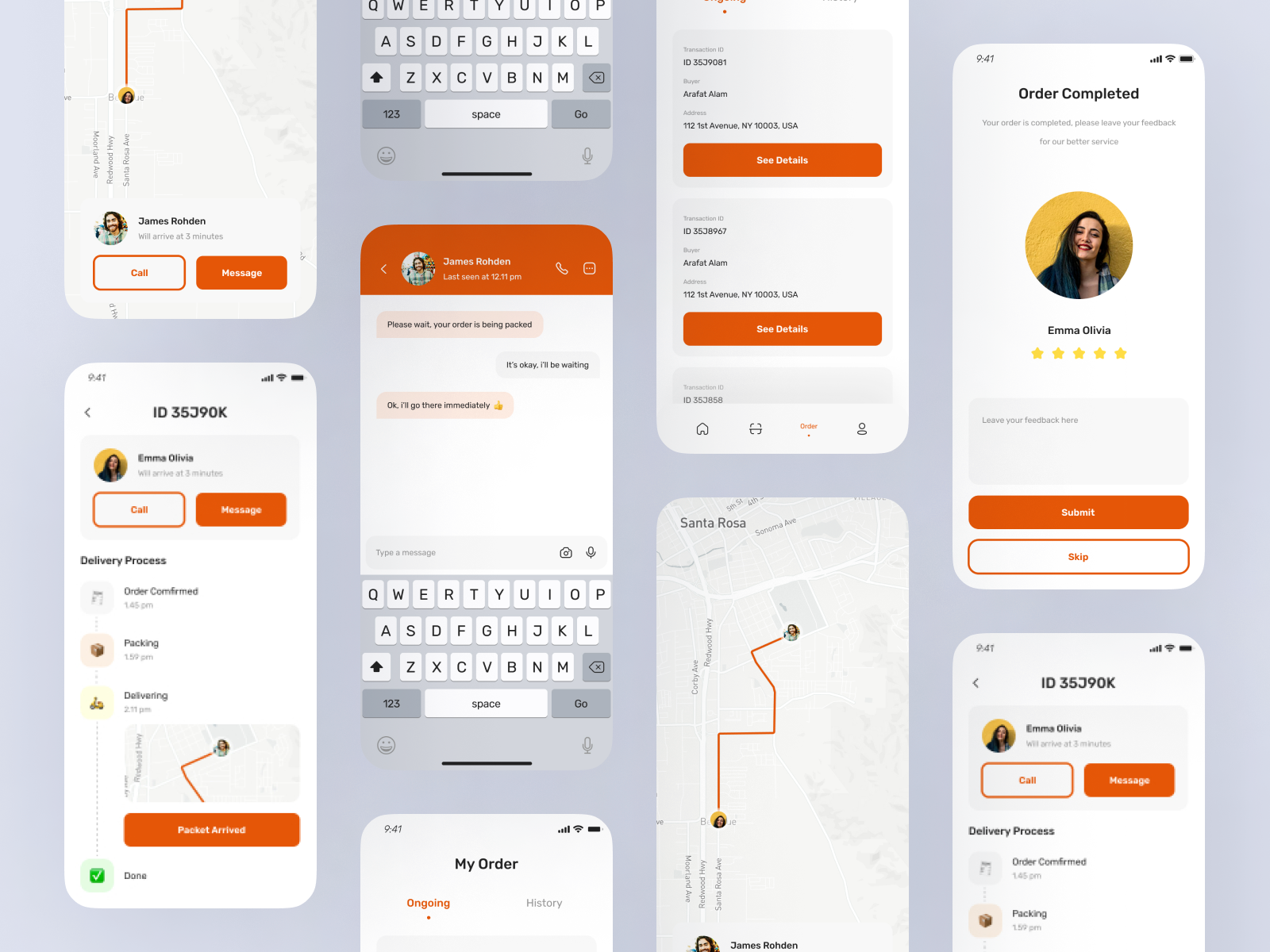 Ecommerce Mobile App Design- Order pages by Md Arafat Ul Alam on Dribbble