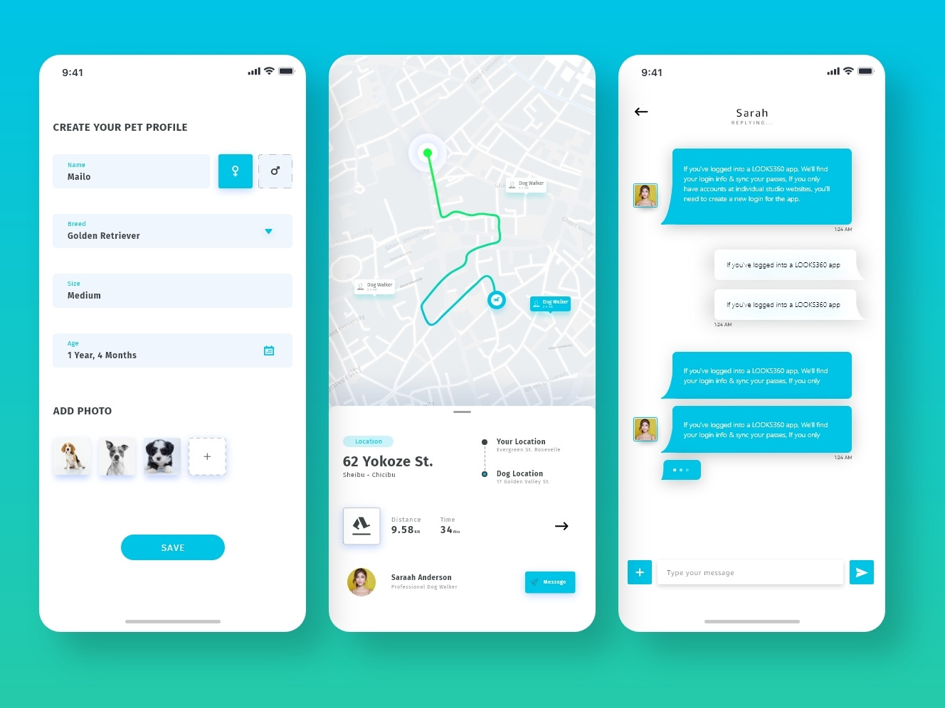 Dog Walker App UI Design by Shahriar Khan 🤘 on Dribbble