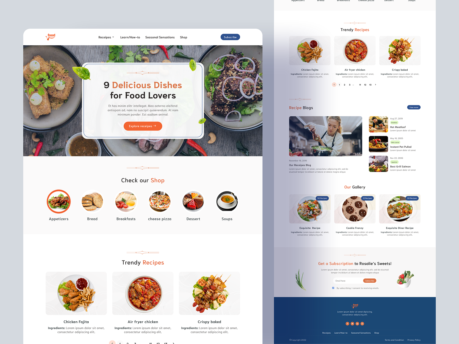 Restaurant Blog by Syed Raju on Dribbble
