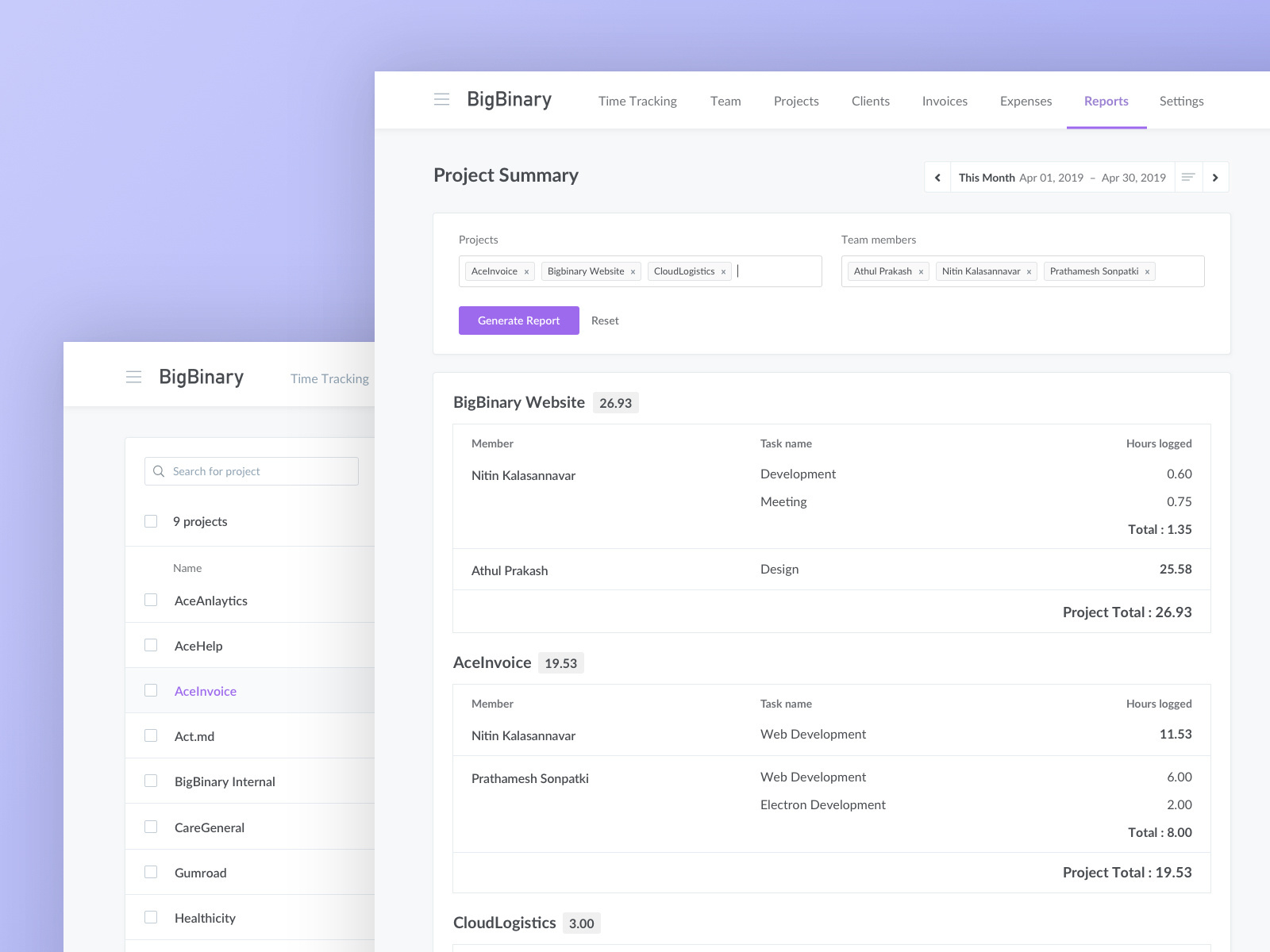 AceInvoice Project Summary Report by Vishnu Prasad V P for BigBinary on ...