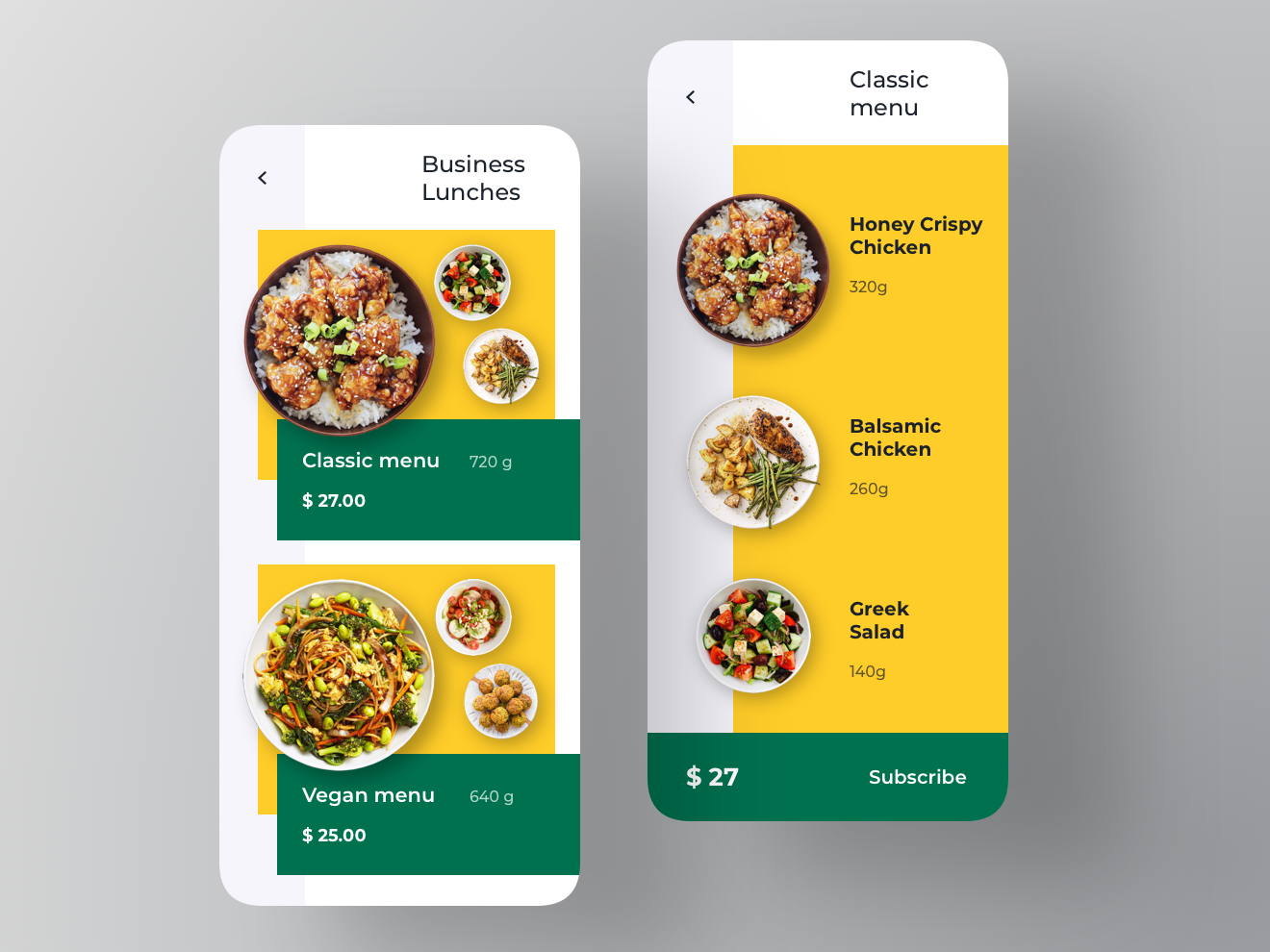 Business Lunch Subscription Concept App by Dmytro Zelenko on Dribbble