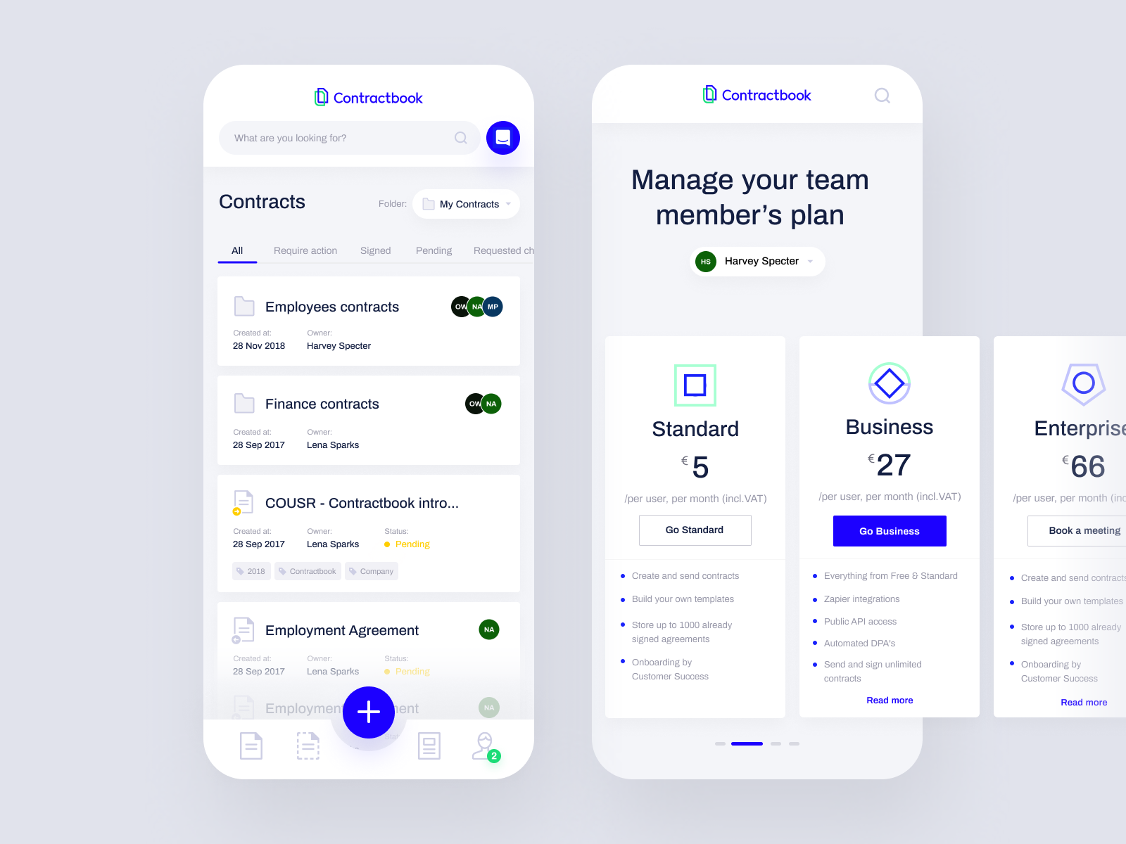 Contractbook - iOS App by Mateusz Piatek for Contractbook on Dribbble