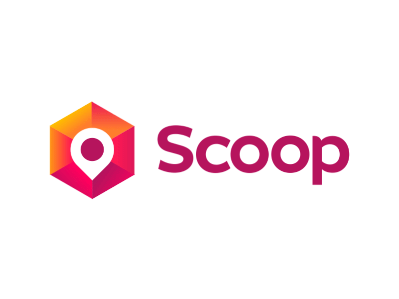 Scoop Logo Design - Location Pin Mark, Hexagon, Cube by Dalius Stuoka ...