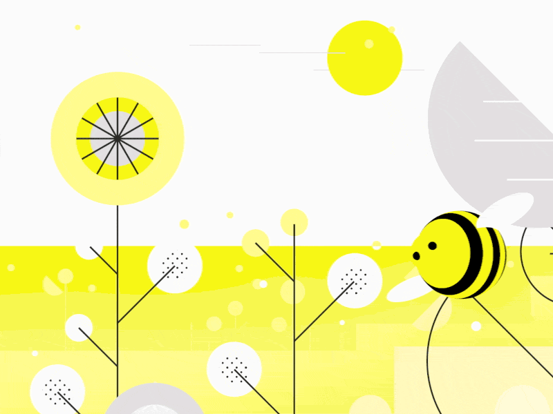 Hello Bee by Max Spreen on Dribbble