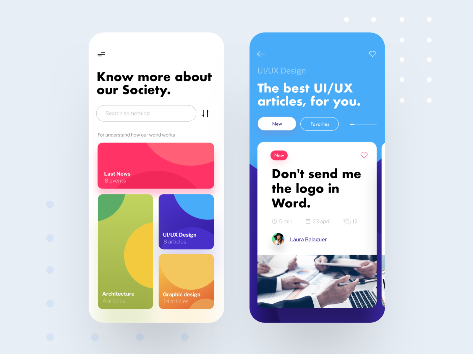 Blog App by David Felipe V for Awsmd on Dribbble