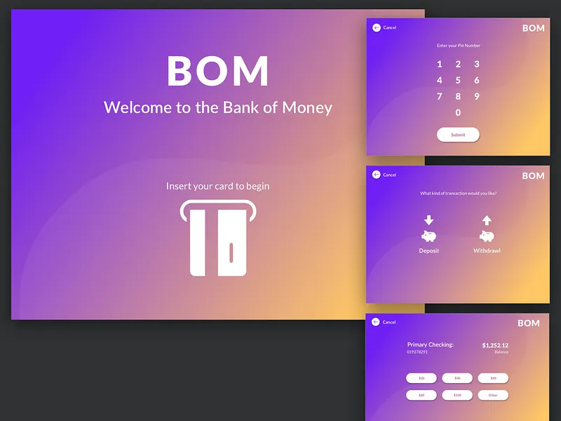 Browse thousands of Atm Interface images for design inspiration | Dribbble