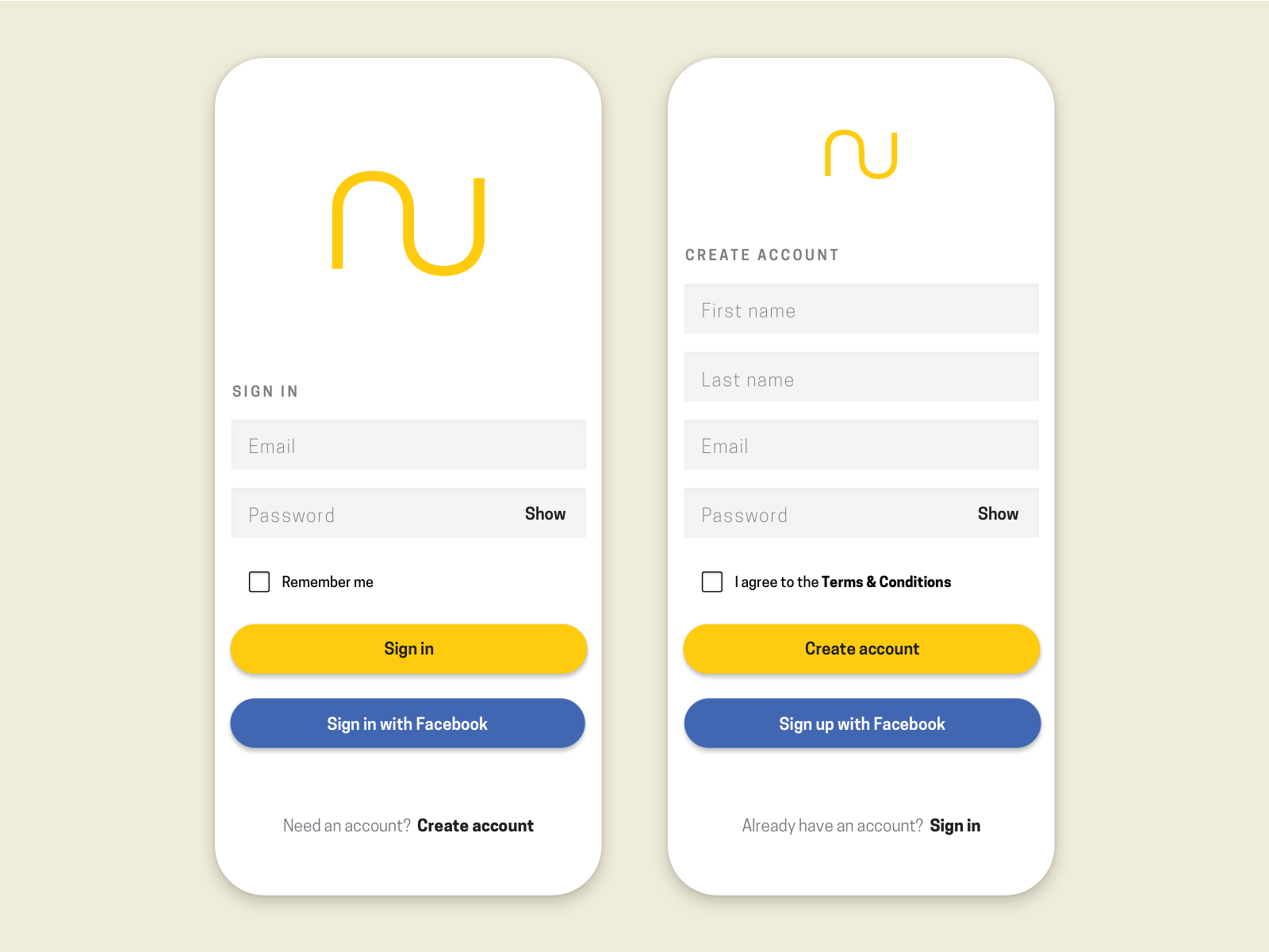 Login Screen by Matthew Nearents on Dribbble