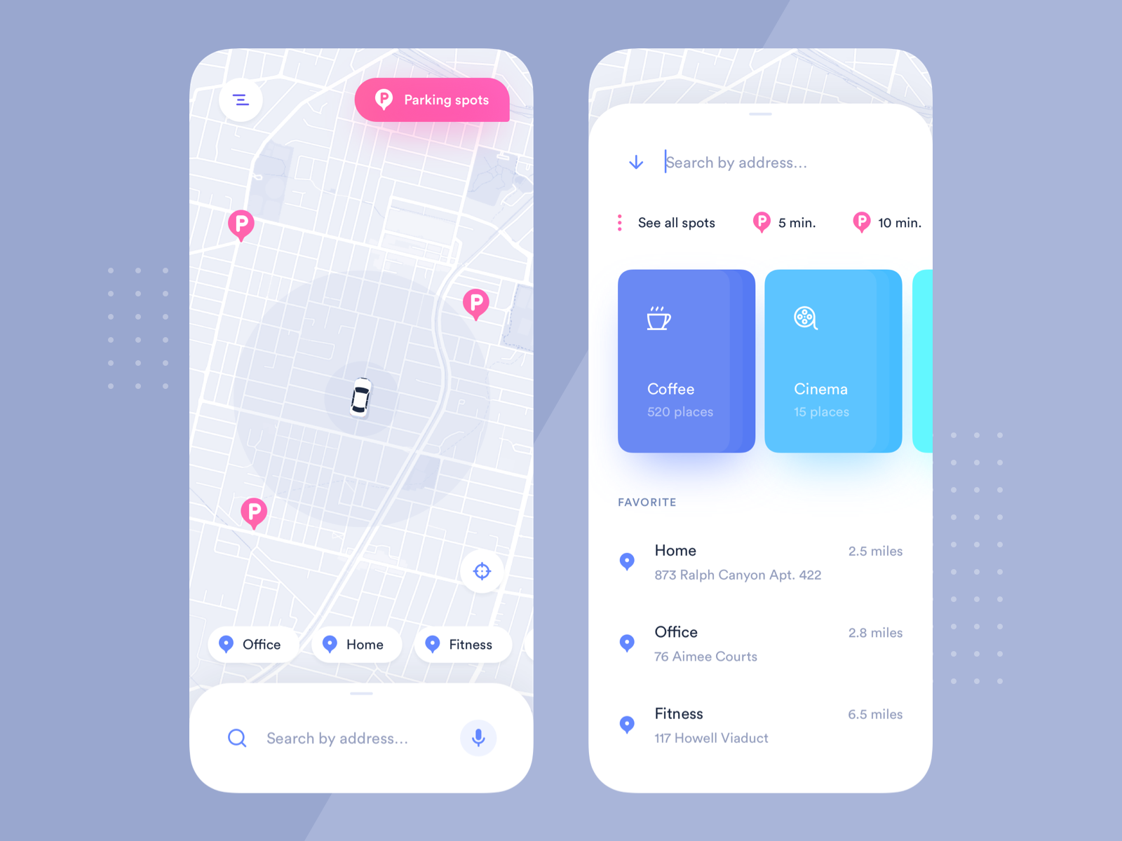 Parking App by Alex Arutuynov 🤘 on Dribbble