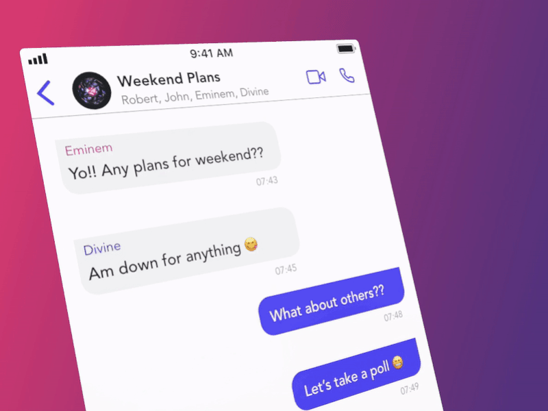 Chat Screen by Abhishek SM on Dribbble