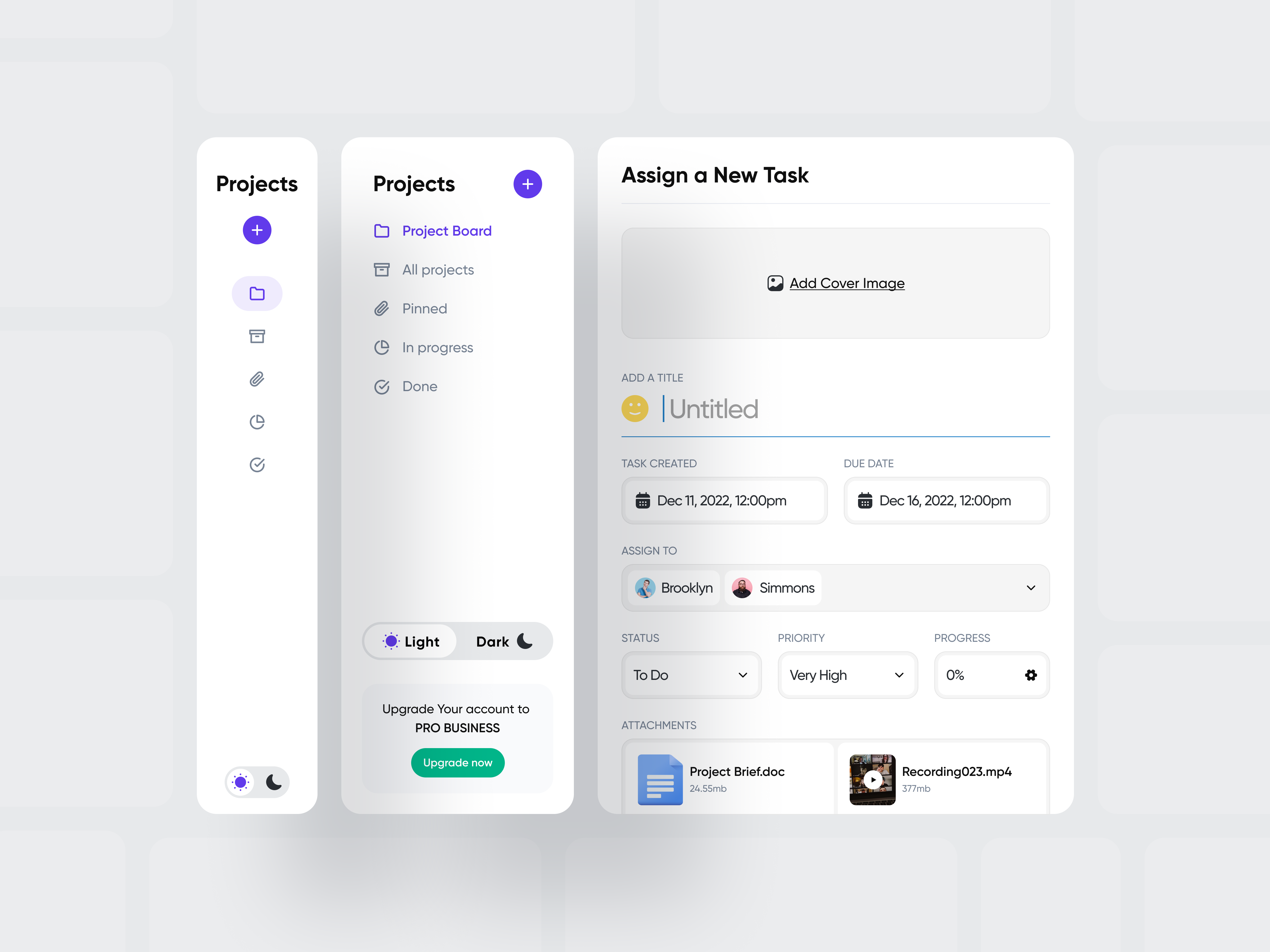 Project Management - Components UI by Filllo Branding for Filllo Design ...