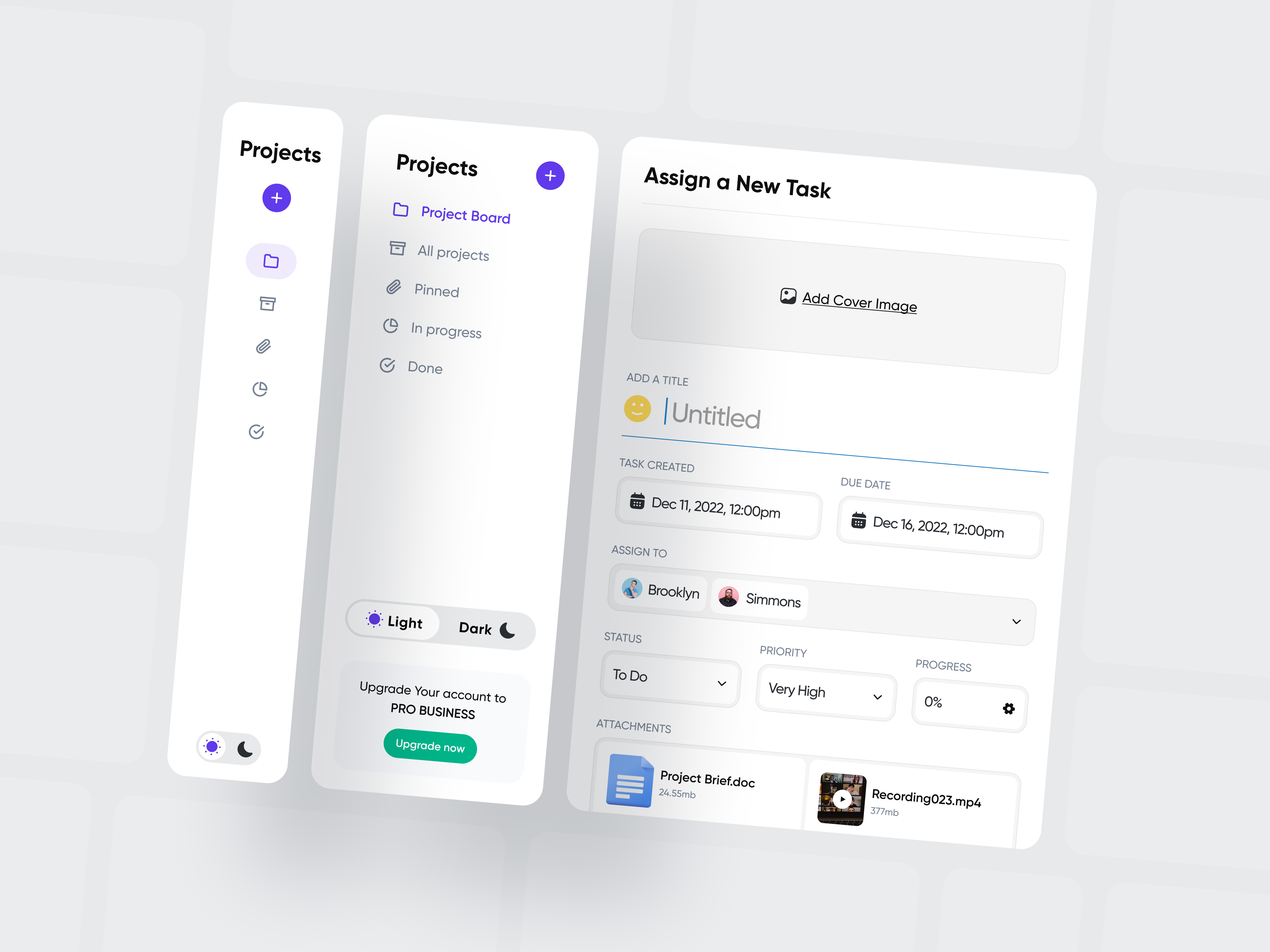 Project Management - Components UI by Filllo Branding for Filllo Design ...