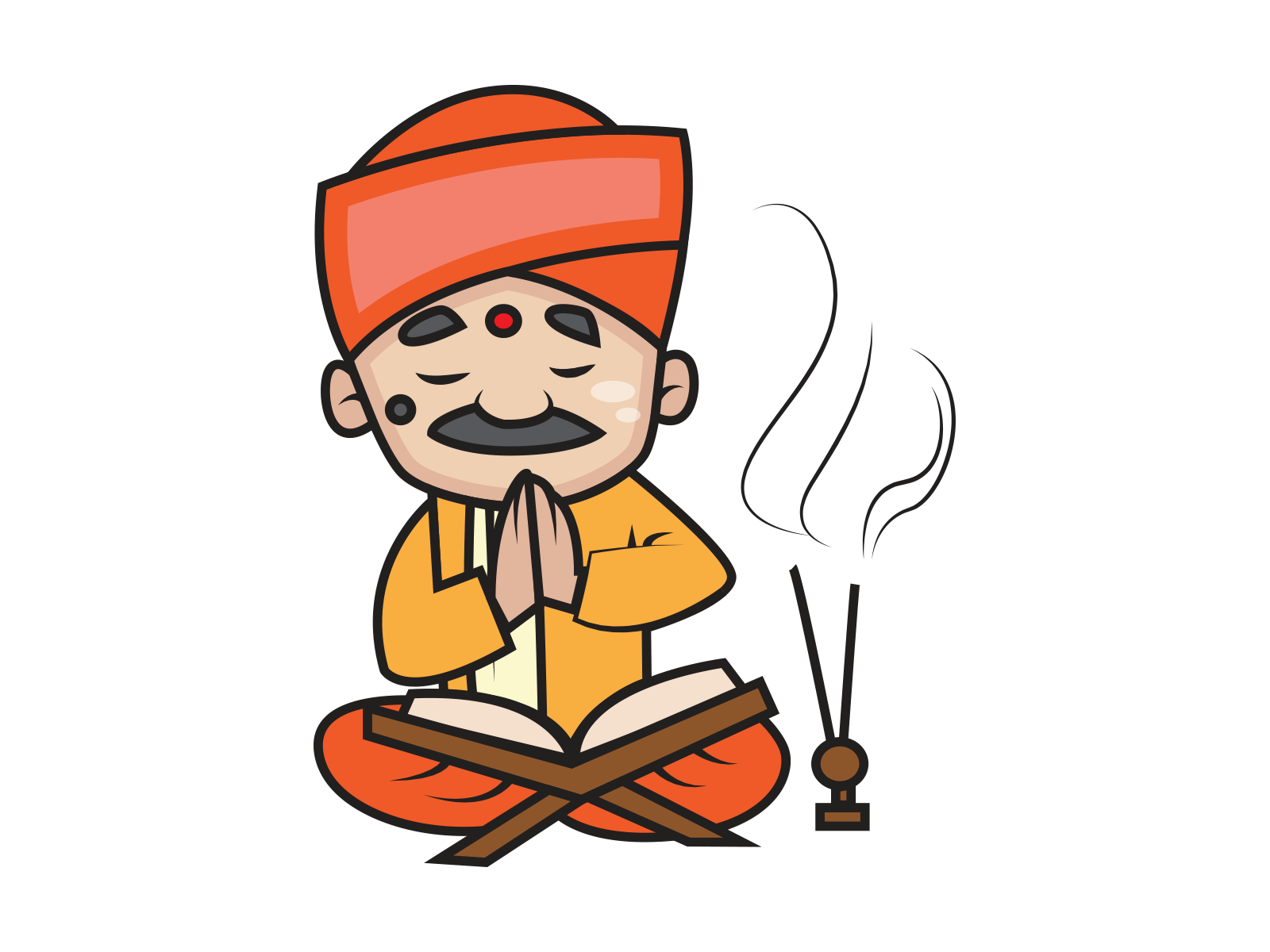 Cartoon Pandit Sticker Set by Indian Stickers on Dribbble
