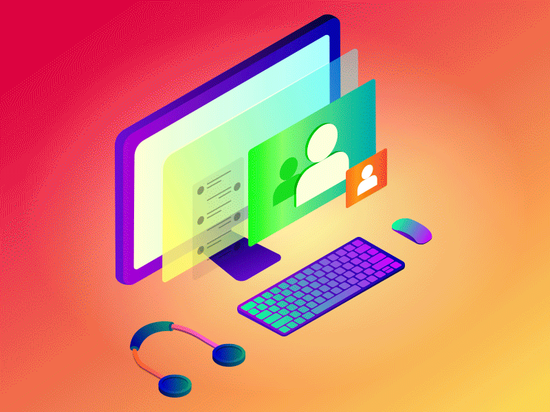 Video and Chat in Computer - GIF by Dibakar Jana on Dribbble