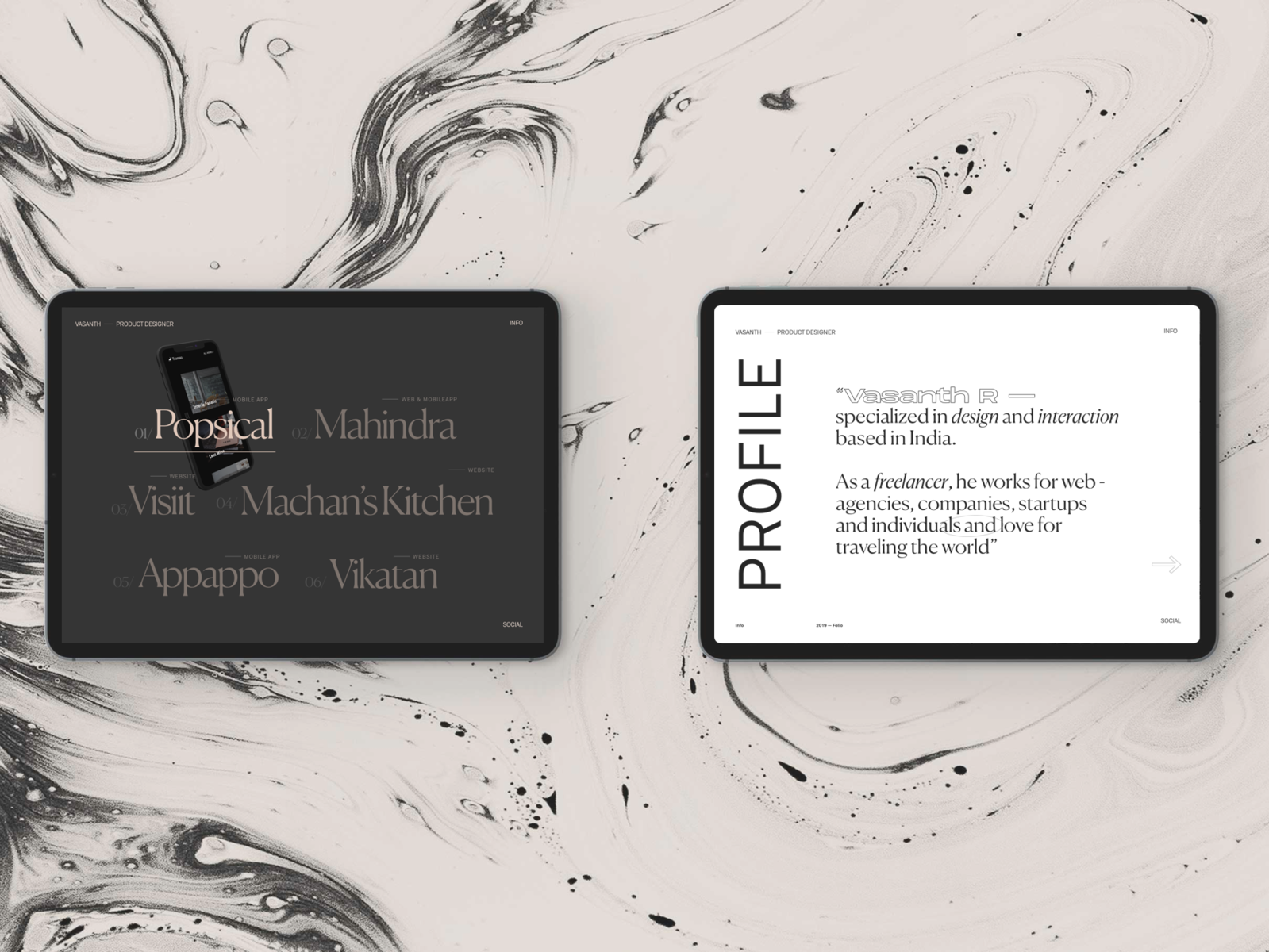Portfolio Exploration by Vasanth Ramachandran on Dribbble