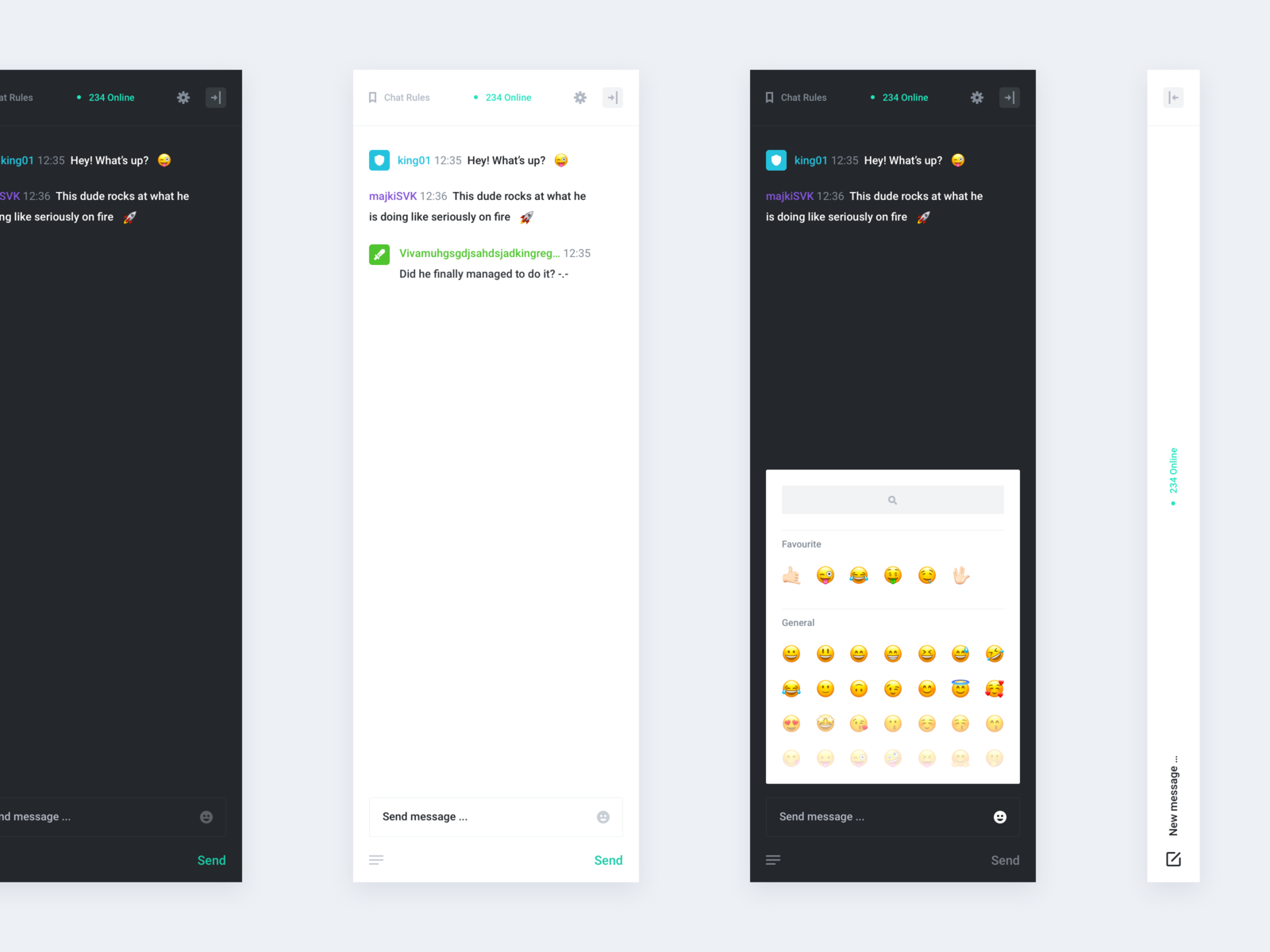 Twitch Chat UI by Charlie on Dribbble