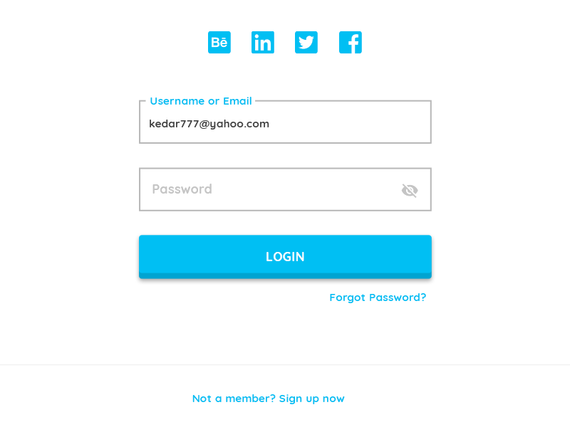 Basic Login Page by KeDar Ambatkar on Dribbble