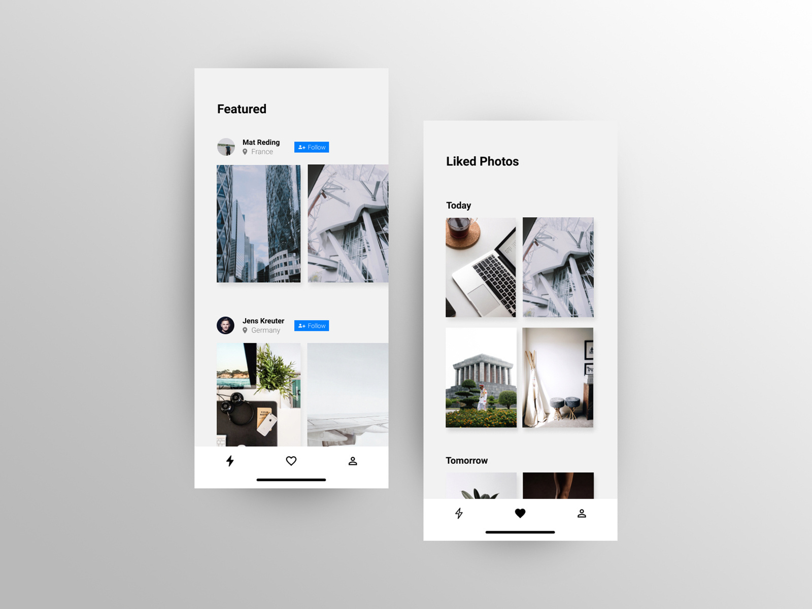 Unsplash app concept by Don Ario on Dribbble