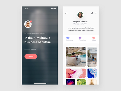 Profile App designs, themes, templates and downloadable graphic ...