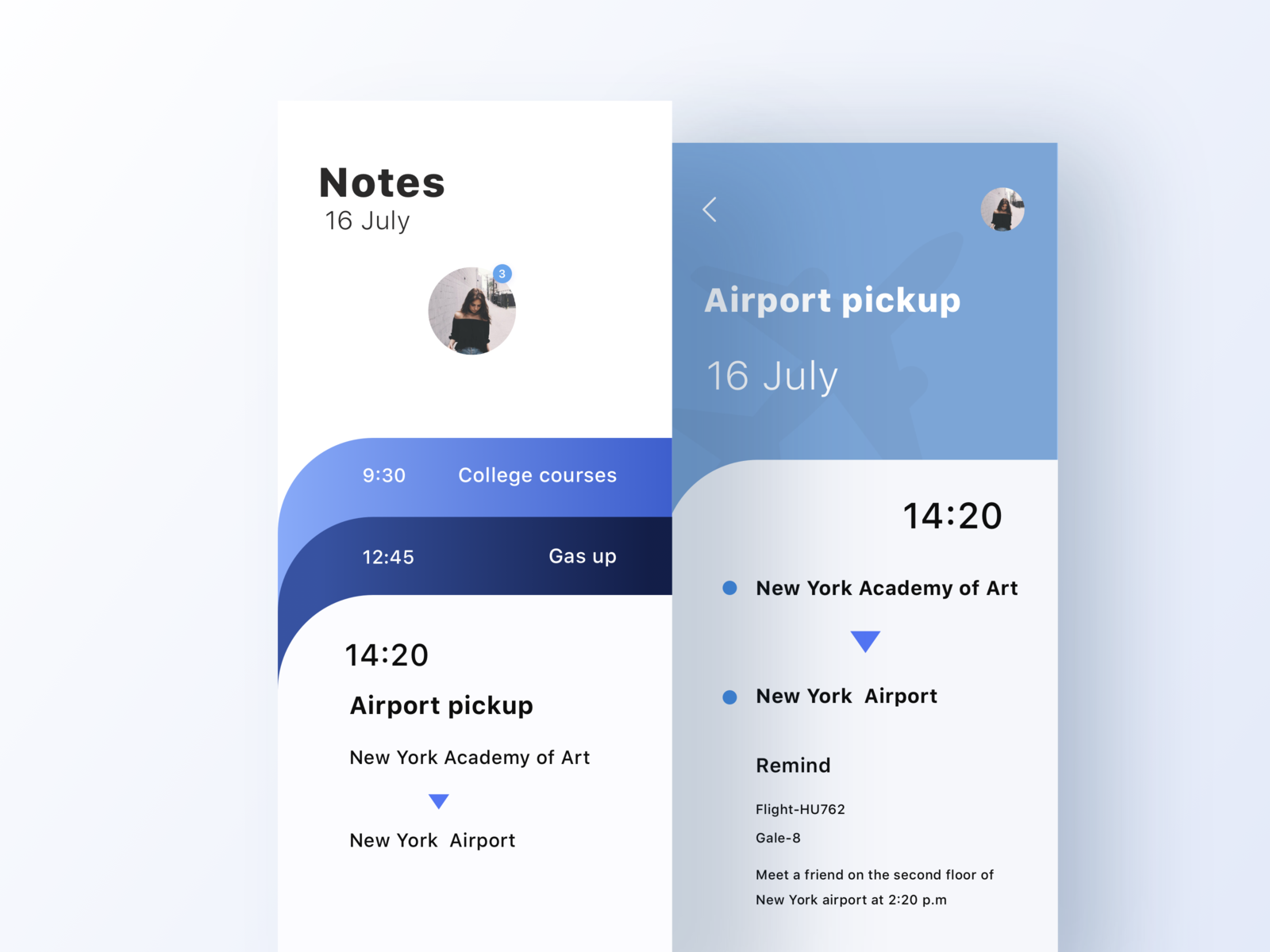 Clean notepad app by Howard Suen on Dribbble