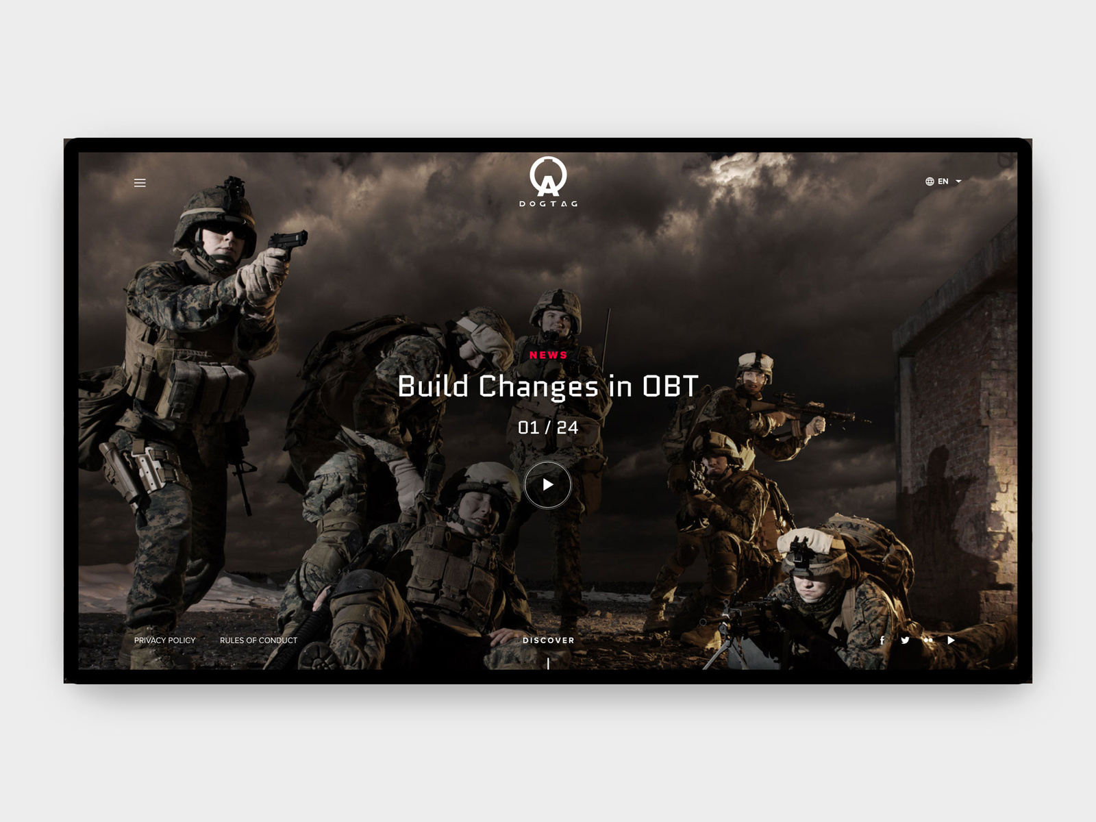 FPS Game A.V.A: DOG TAG Web UI/UX Design by designfoursee on Dribbble