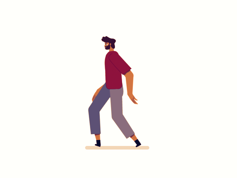 Funny Walking Cartoon