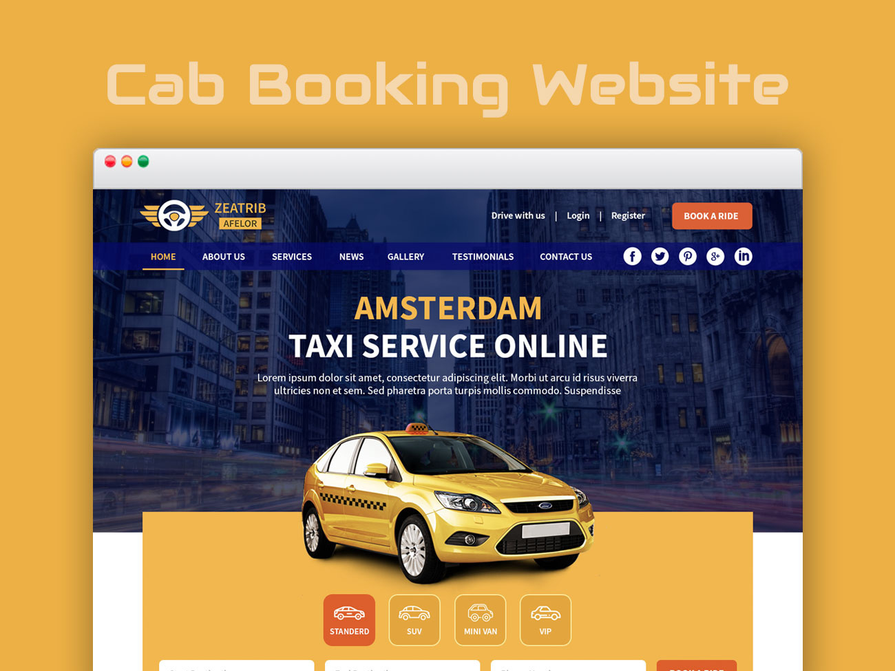 Taxi Booking Website UI/UX by Devender Kumar on Dribbble