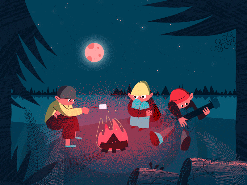 Fireside Animation by Jen Cho on Dribbble
