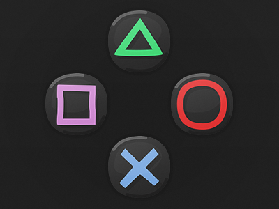 Game UI Buttons - Playstation 4 by Bartłomiej Feruś on Dribbble