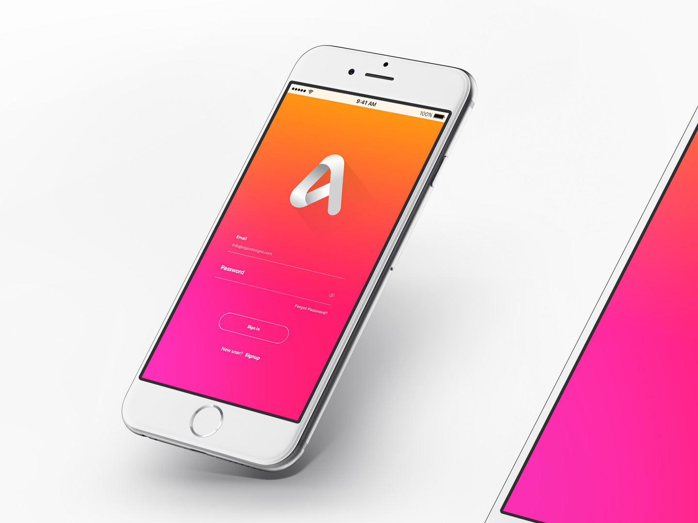 Login screen mock-up by Vigor Designs on Dribbble