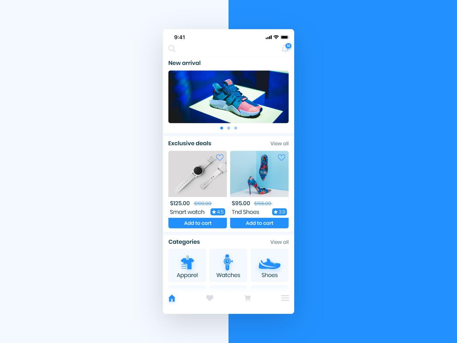 E - commerce app , Home screen. by Hasan Al Banna on Dribbble