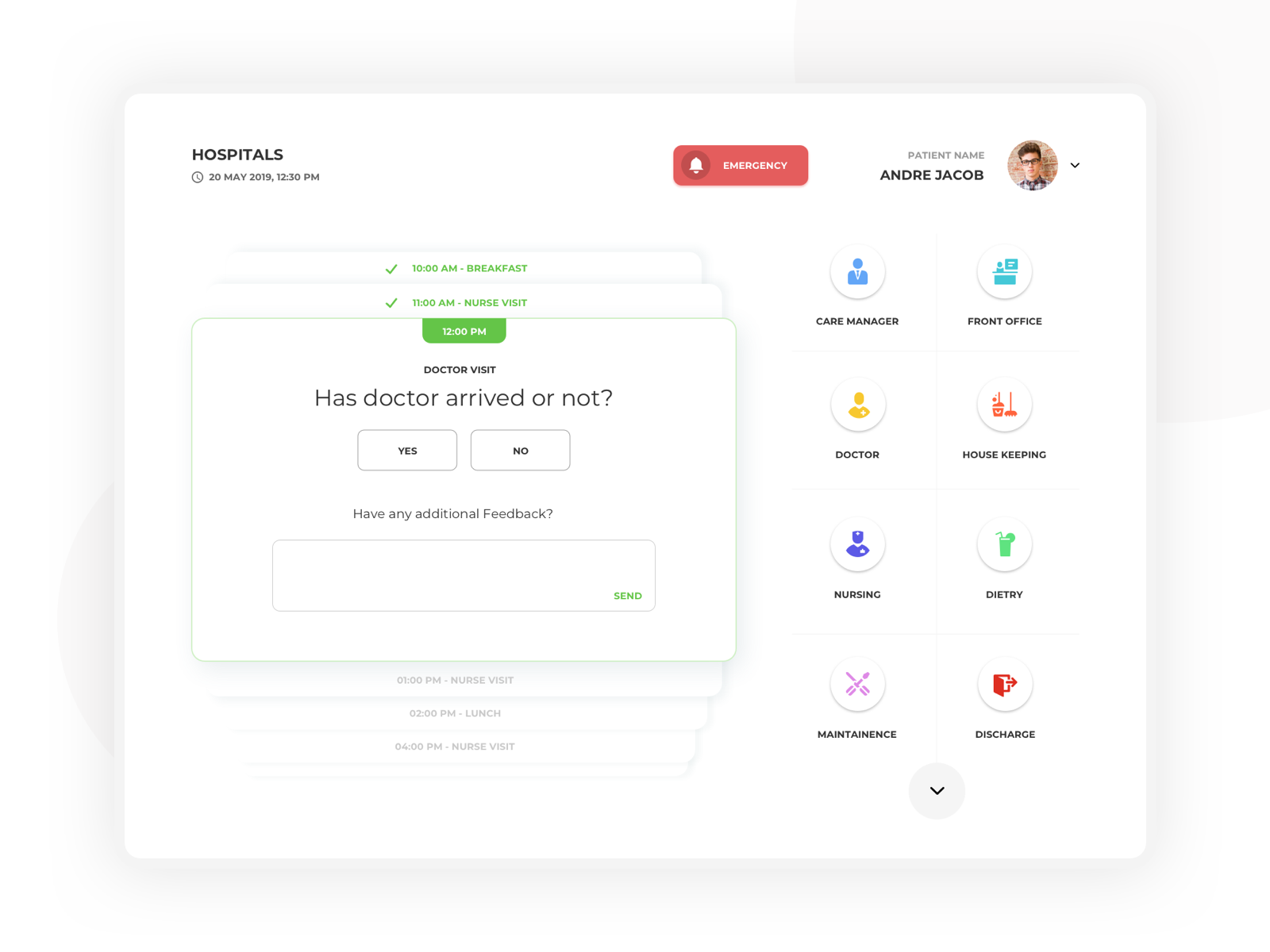 Hospital Feedback System Concept by Abhimanyu Kumar on Dribbble