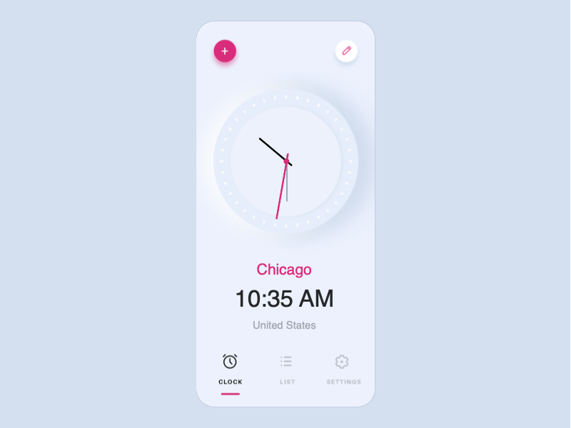 World Clock App by Omar Faizan on Dribbble