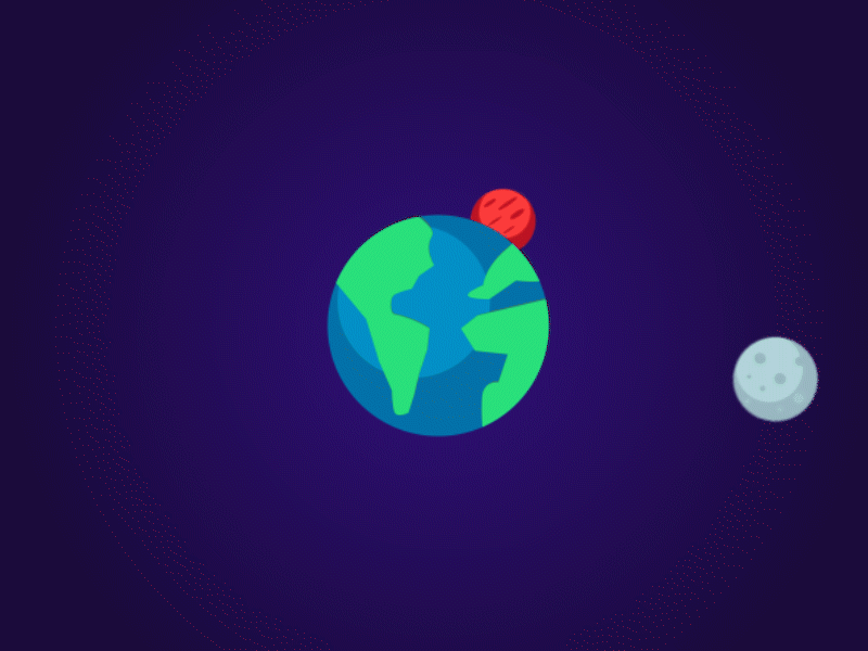 Planets revolving around earth by Fazal Shah on Dribbble