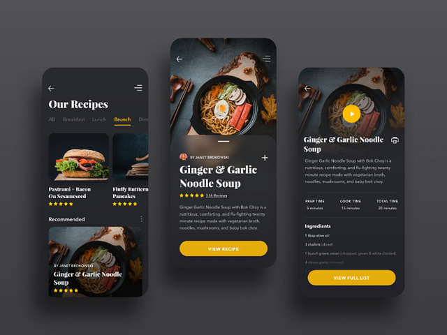 Food App UI Concept by uibydave on Dribbble