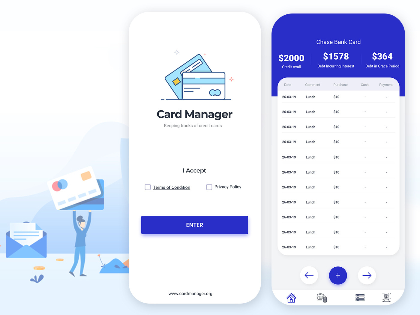 Credit Card Manager by Hassanur Rakib on Dribbble