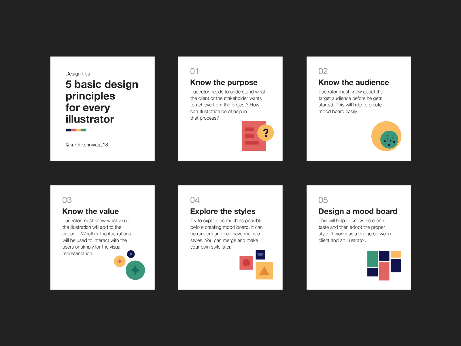 Design principles for an Illustrator by Charco Design on Dribbble