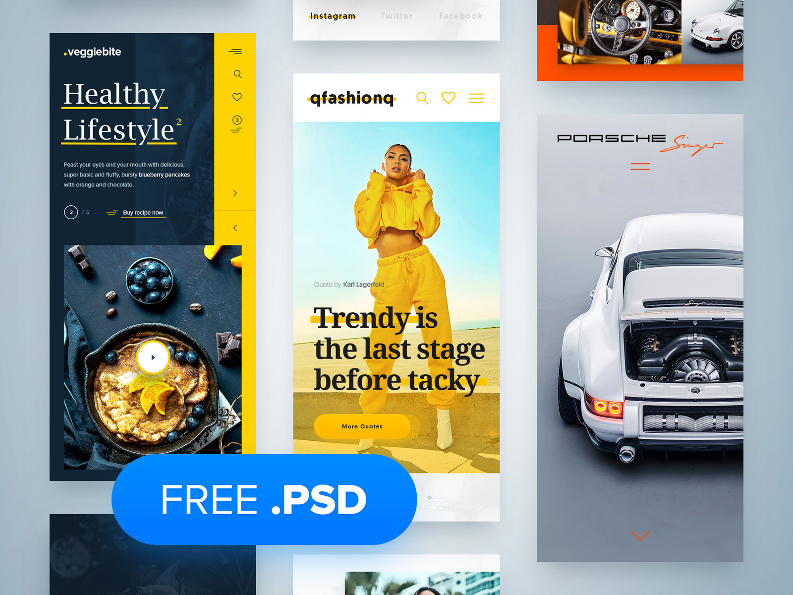 3x Free PSD by Miro / DrawingArt on Dribbble